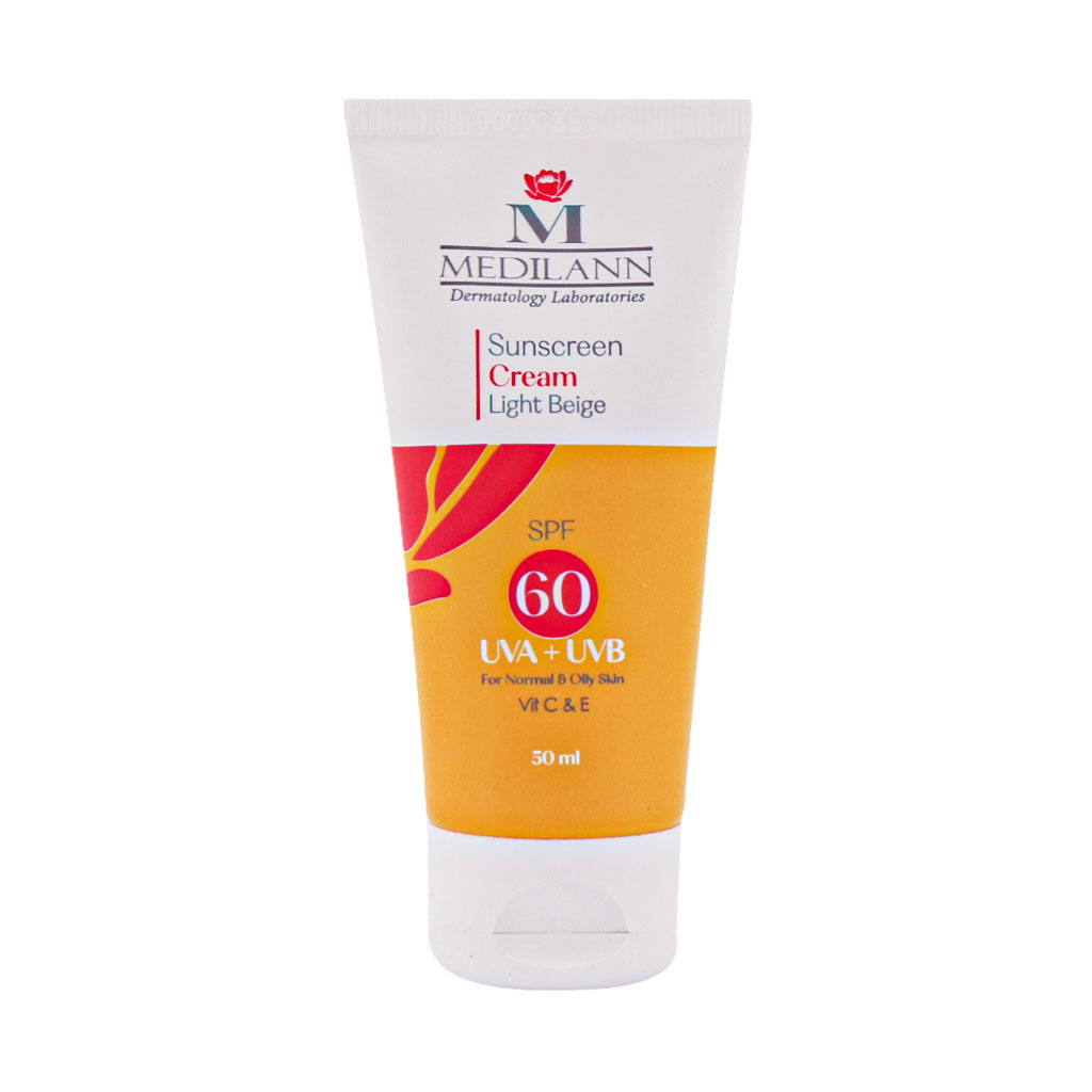 کرم ضد آفتاب رنگ بژ روشن مناسب پوست چرب مدیلن - دراگ لند